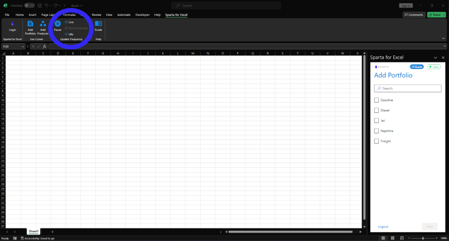 How to use the Sparta for Excel Add-in